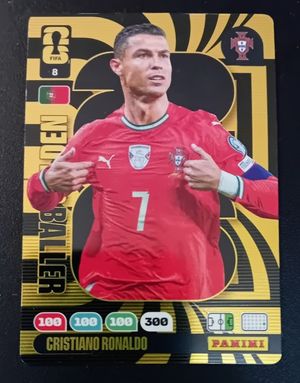 Cristiano Ronaldo Portugália Golden Baller focis kártya Panini FIFA ...